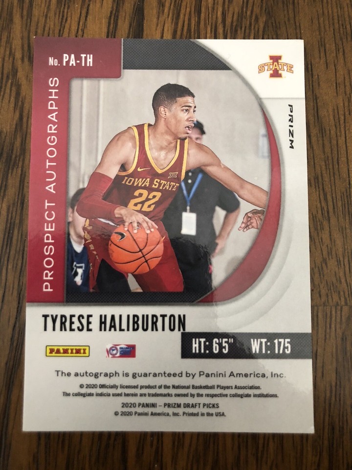 Panini Prizm Emerald 2020 Tyrese Haliburton Rookie Autograph Card NM 🔥🔥 ...