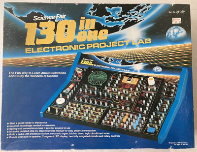 Radio Shack Science Fair 130 in 1 Electronic Project Lab Kit 28-259 ...