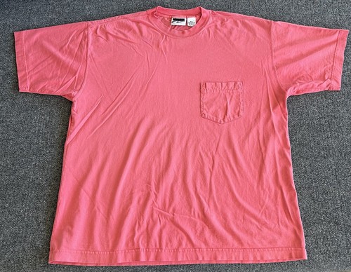Jockey Mens VTG Pocket T Shirt Salmon Short Sleeve Basic Minimalist XL ...