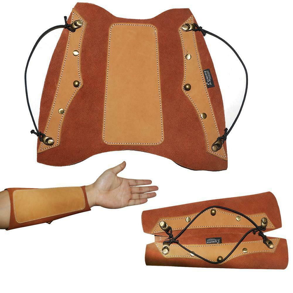 Adjustable Arm Protection Leather Archery Arm Guard - Adjustable Suede ...