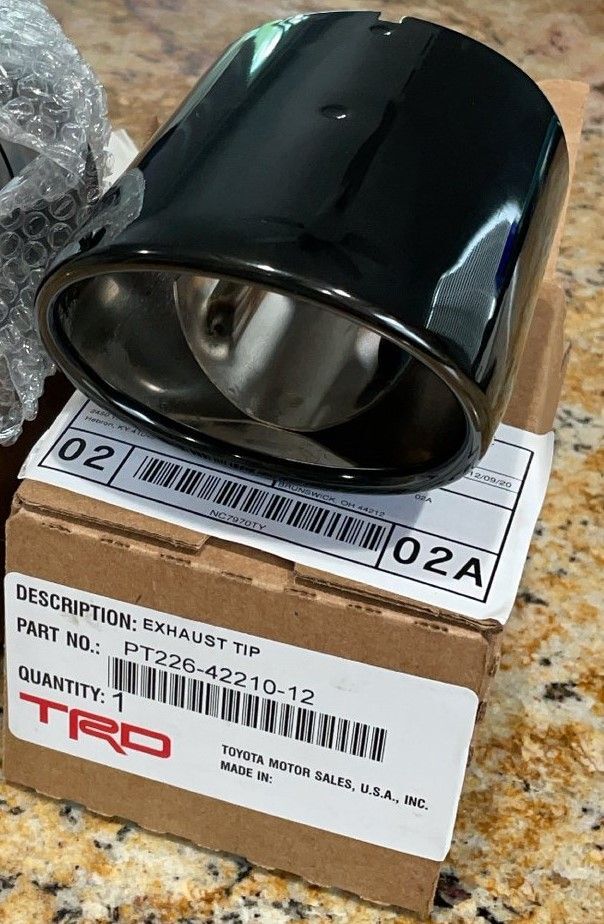 Genuine Toyota Rav4 TRD Black Chrome Exhaust Tail Pipe Tip PT226-42210 ...