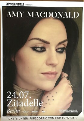 AMY MACDONALD 2018 BERLIN - orig. Concert Poster - Konzert Plakat - DIN ...