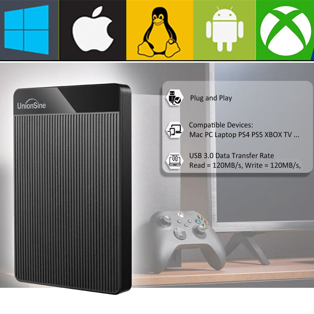 UnionSine Extended HDD, 1TB 4TB 8TB 12TB 18TB, External Hard Drive ...