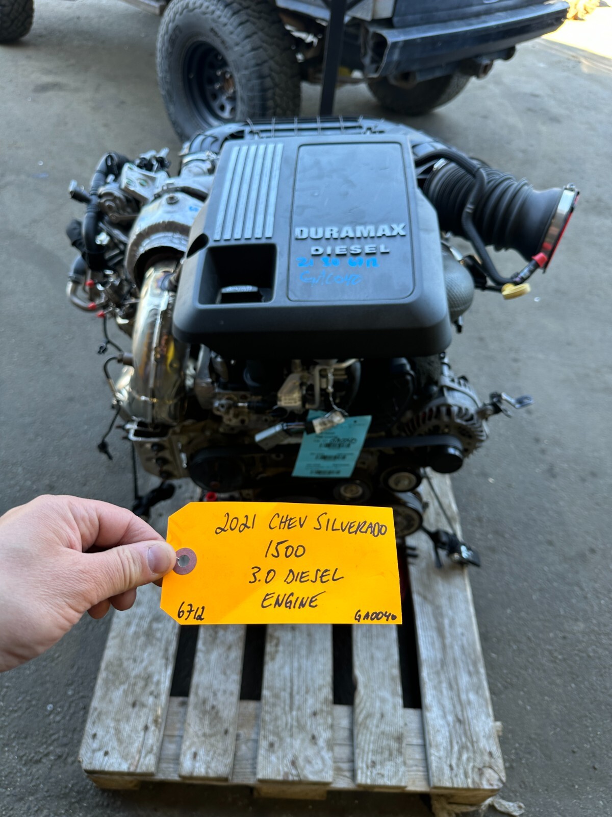 21 CHEVROLET GMC 1500 YUKON SUBURBAN 3.0 DURAMAX DIESEL ENGINE MOTOR ...