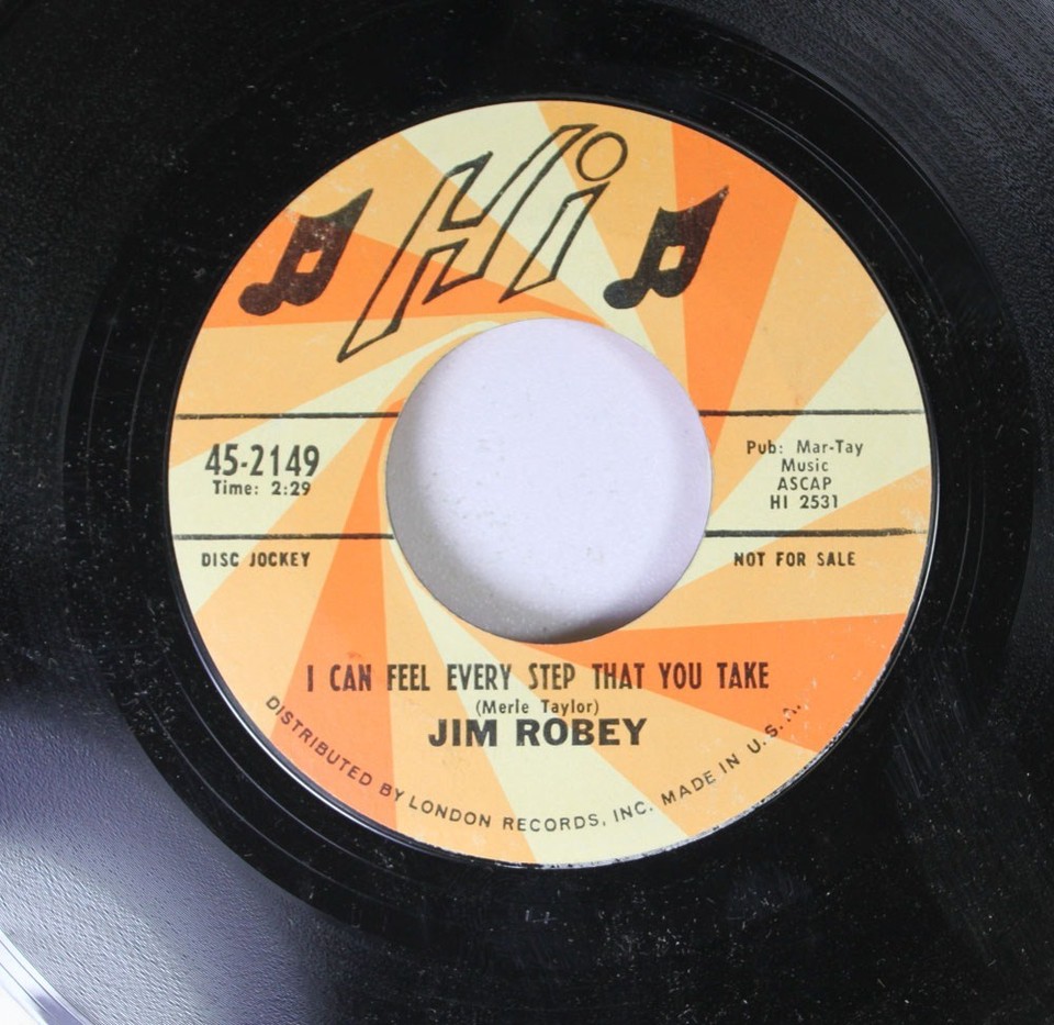 Pop Promo 45 Jim Robey - Hurt / I Can Feel Every Step That You Take On ...