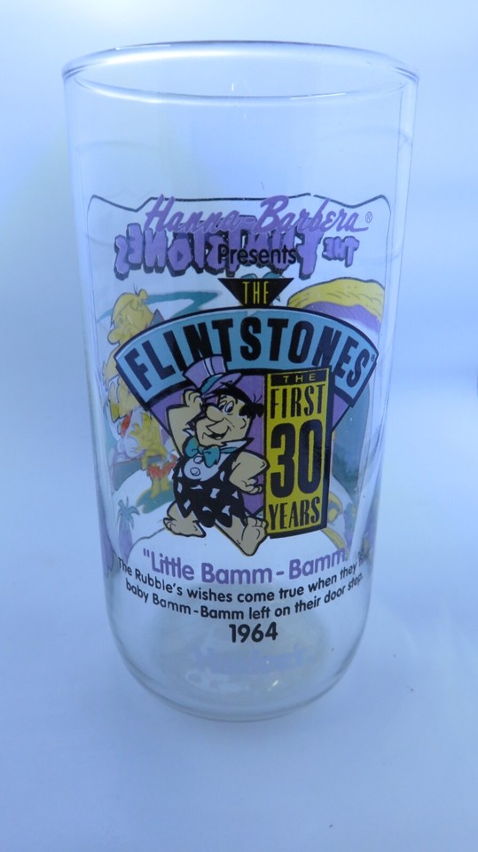 Hardees Flinstone Glass Little Bamm Bamm | eBay
