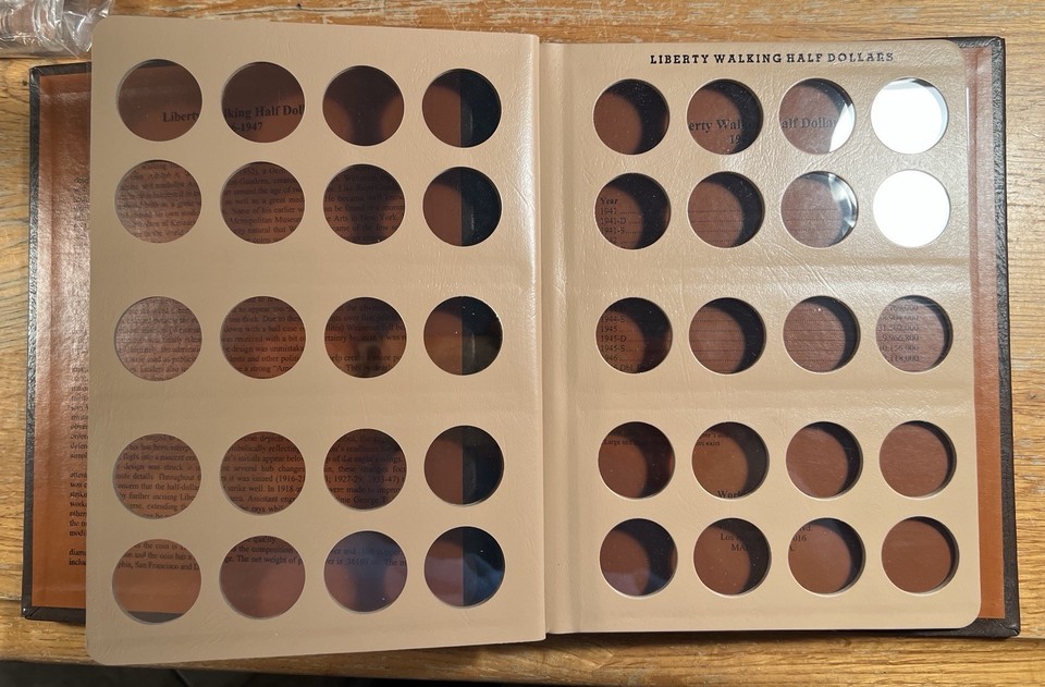 Dansco Coin Album For US Liberty Walking Half Dollars 1916-1947 Model ...