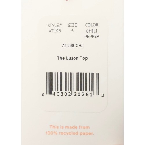 Andie Swim The Luzon Bikini Top Eco Nylon in Chili Pepper Red S NWT | eBay