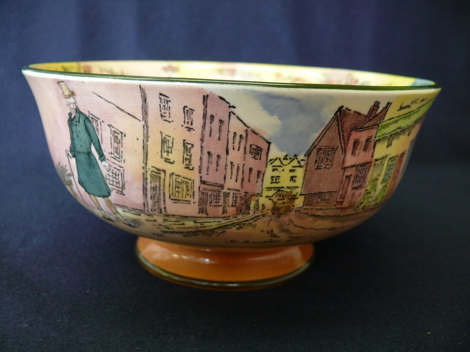 Rare Royal Doulton Dickens Series Ware Bowl "Dickens Characters" D 6327 ...