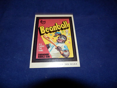 Wacky Packages Sticker Beanball | eBay