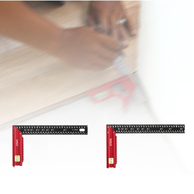 Multipurpose metal square ruler with scribing holes, stainless steel ...