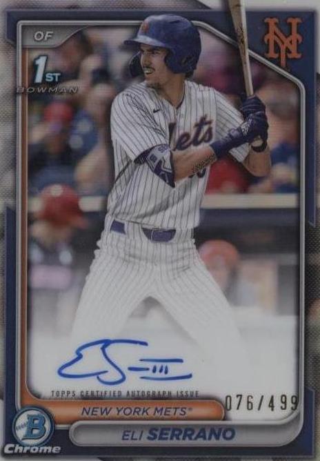2024 Bowman Draft - Chrome Prospect Autographs Eli Serrano #CPA-ESE ...