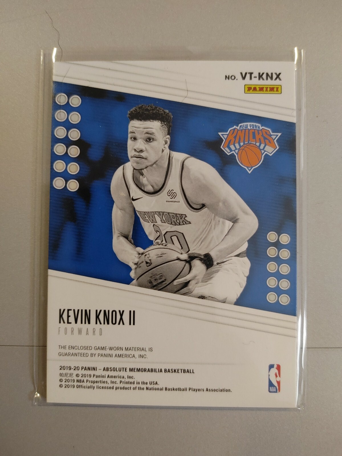 2019-20 Absolute Memorabilia Veteran Tools of the Trade NY Knicks Kevin ...
