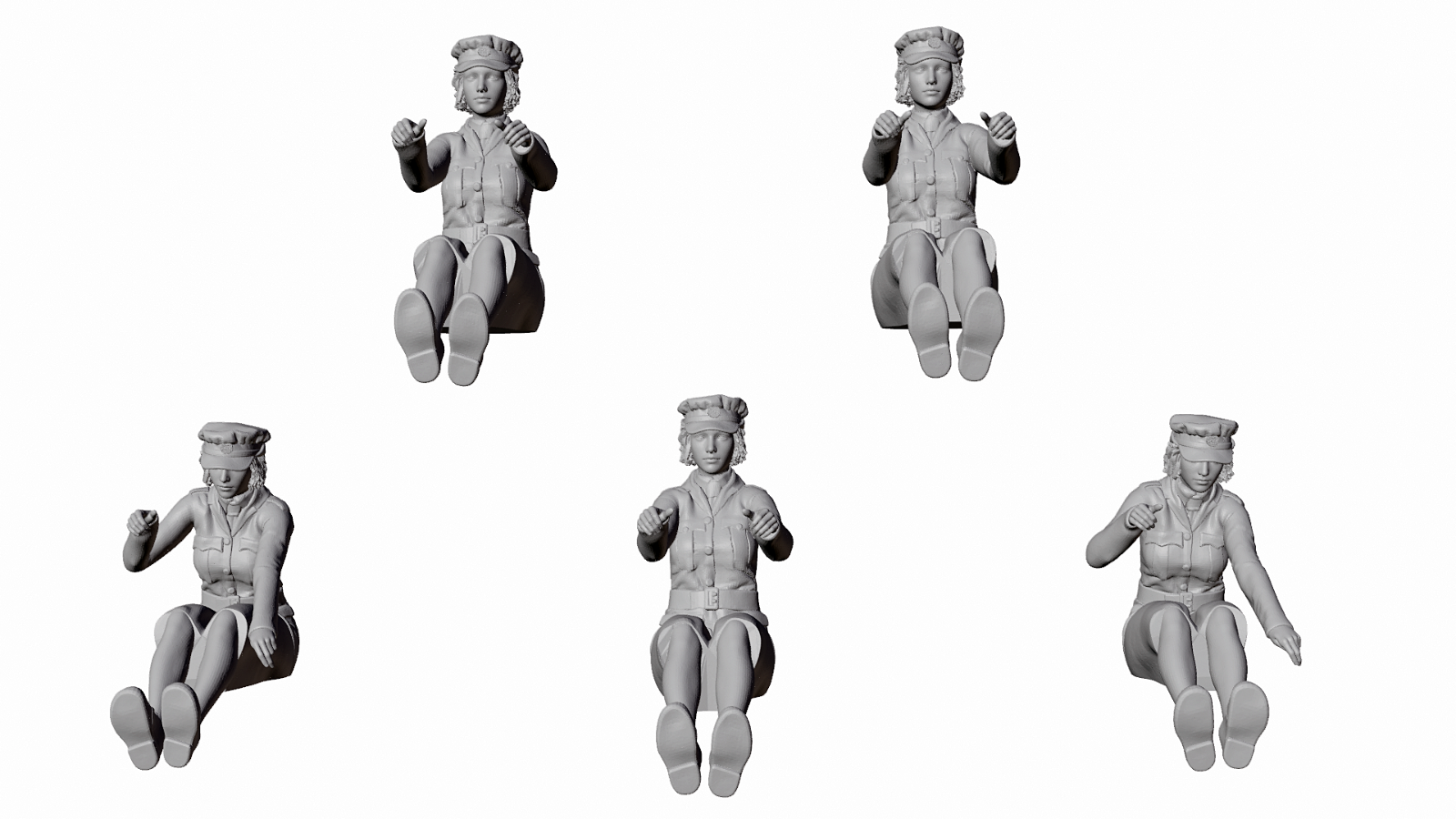 WWII British Auxiliary Territorial Service ATS Drivers - 5 Figure Set ...