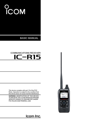 Icom IC-R15 Basic Manual: 56 Pages, Coil Bound, Free Shipping | eBay