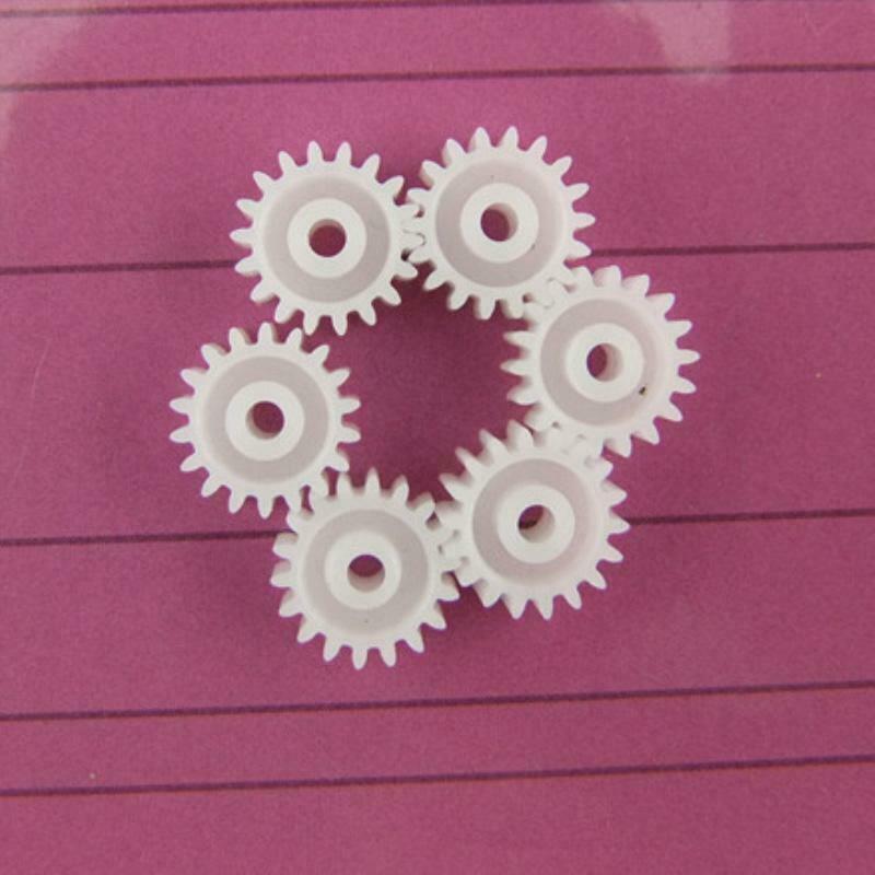 50Pcs 182A Plastic Cogs Gear Gearbox Motor Shaft Wheels 2mm Hole dia 18 ...