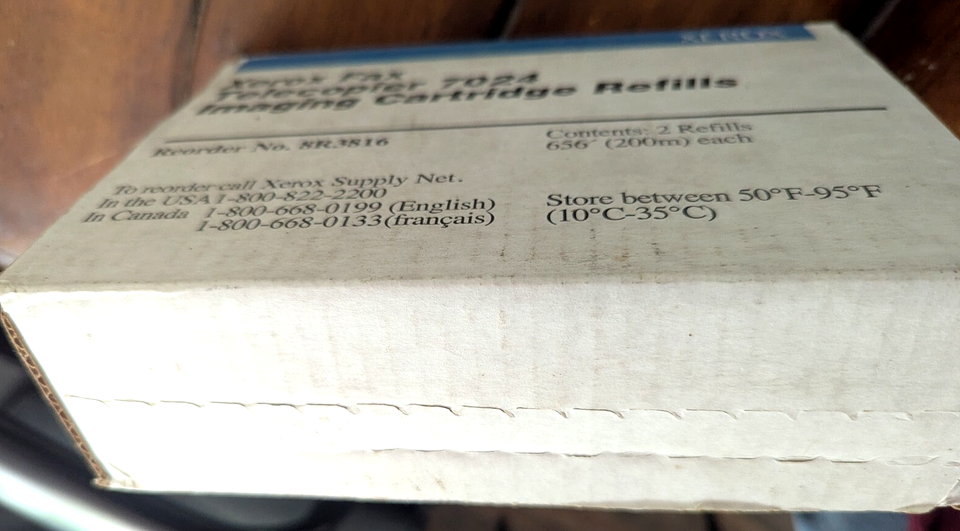 Genuine Xerox (Box of 2) Telecopier Fax 7024 Imaging Cartridge Refills ...