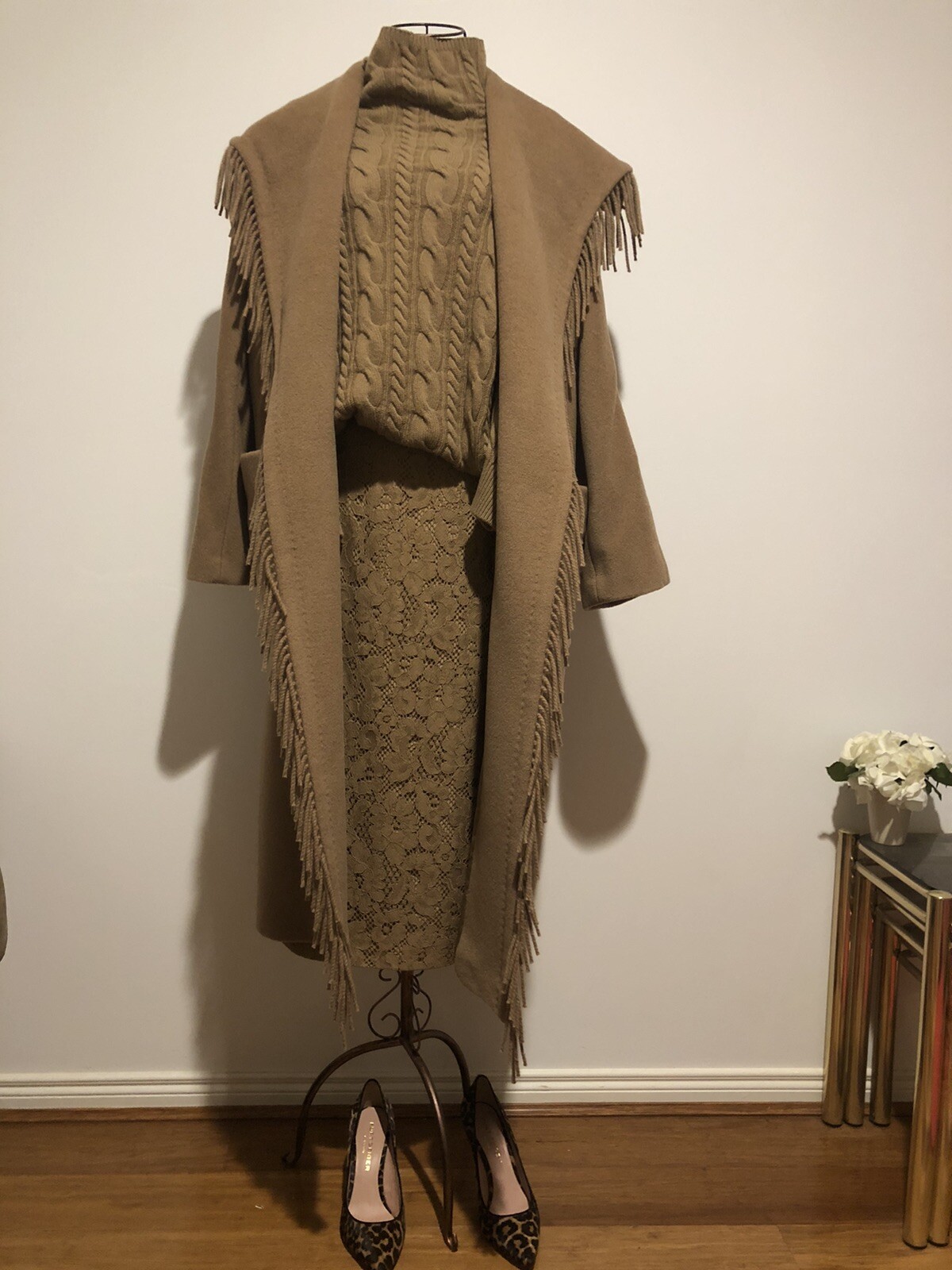 Camel Hair Robe Belt Coat Maxmara Size IT44 RRP AUD 4700 | eBay