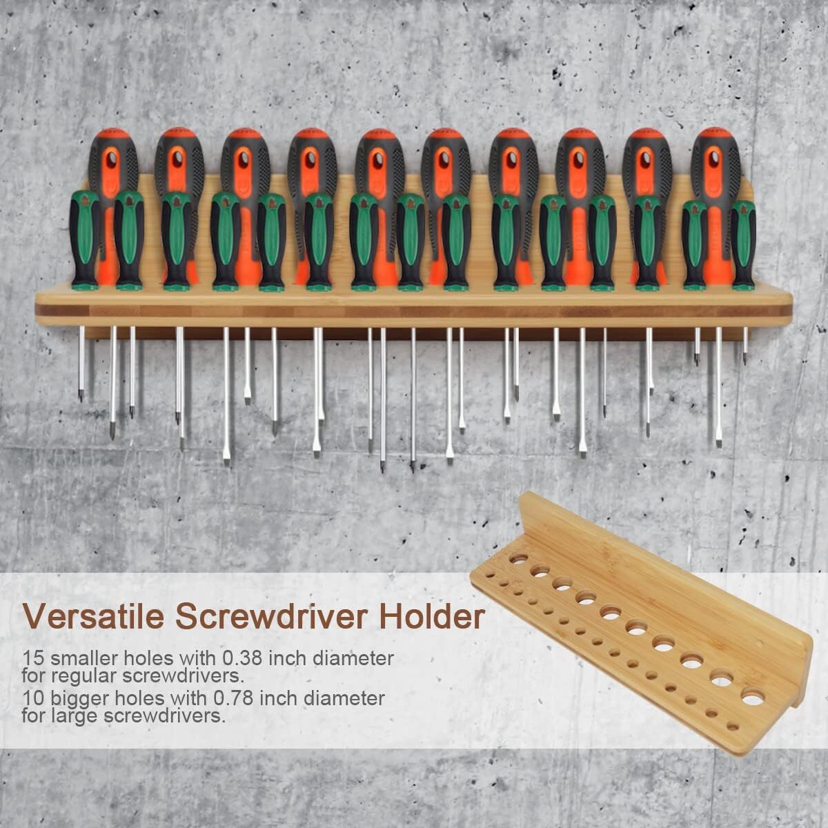 Screwdriver Rack Wall Mount, Wood Pliers Holder, Hammer Rack, Small ...