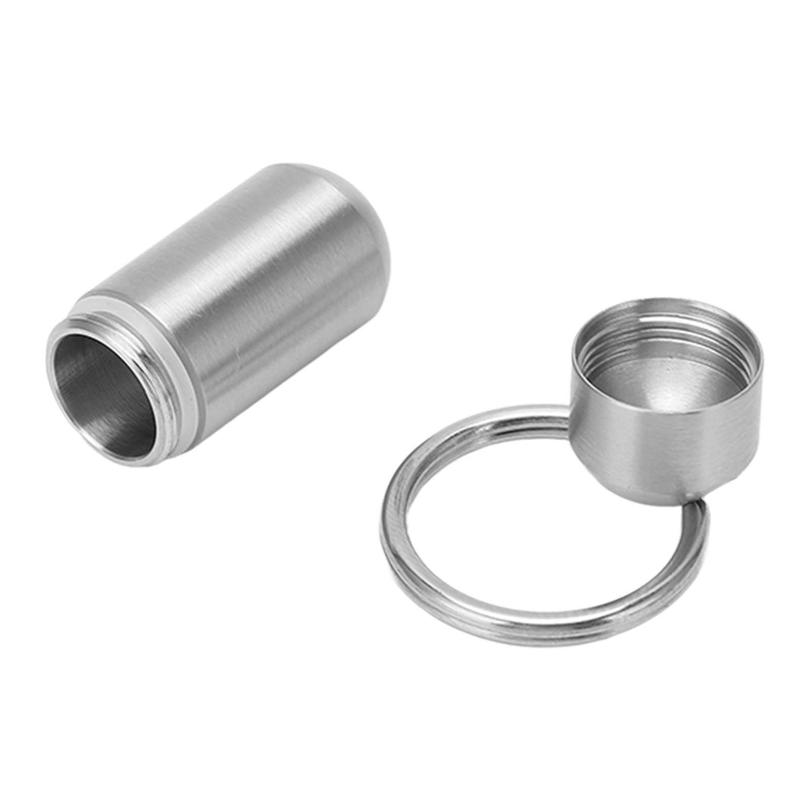 Portable Medicine Bottle Stainless Steel Waterproof Small Capsule Case ...