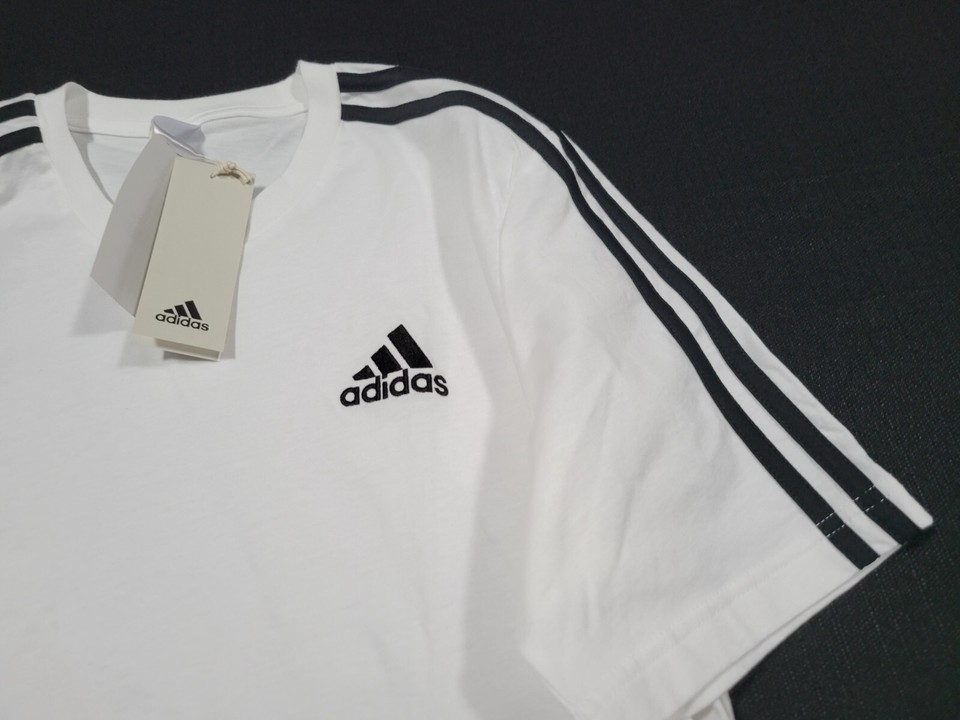 Adidas Men 3-Stripe SJ Shirts Running Training Tee Casual GYM Jersey ...