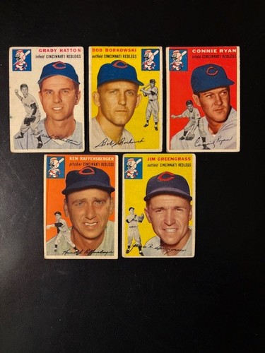 1954 Topps Baseball Lot of 5 Different ALL REDLEGS. Good to Vg. Jim ...
