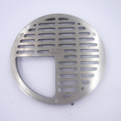 Sioux Chief 9-3/4" OD Round Nickel Bronze Open-Quarter Drain Strainer ...