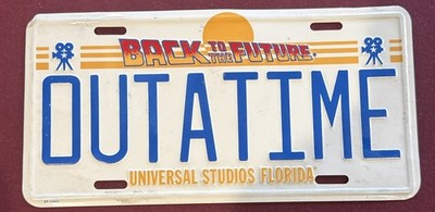 Back To The Future Retro Florida Licence Plate 80s Metal closed ride | eBay