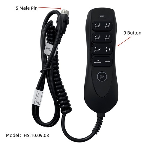 Massage Remote Hand Control HS.10.09.03 with USB for Lift Chairs Power ...