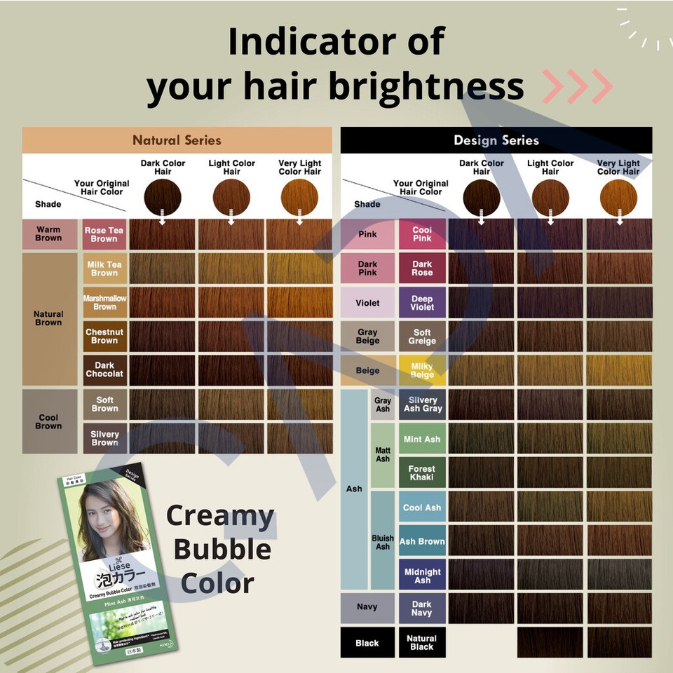 Kao LIESE Soft Creamy Bubble Foam Hair Color Prettia Dying Kit - Milk ...