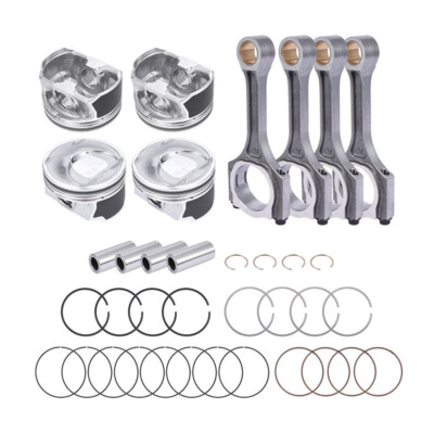 4x Connecting Rod Piston For Hyundai Sonata Kia 23040-2G200 23410-25201 ...