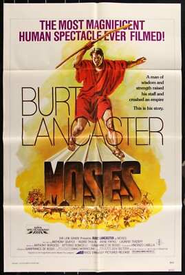 Moses (1976) - original movie poster - Burt Lancaster - biblical - TV ...
