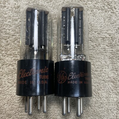 PAIR GE 80 RECTIFIER VACUUM TUBES TESTED VINTAGE BLACK PLATES A849.C | eBay