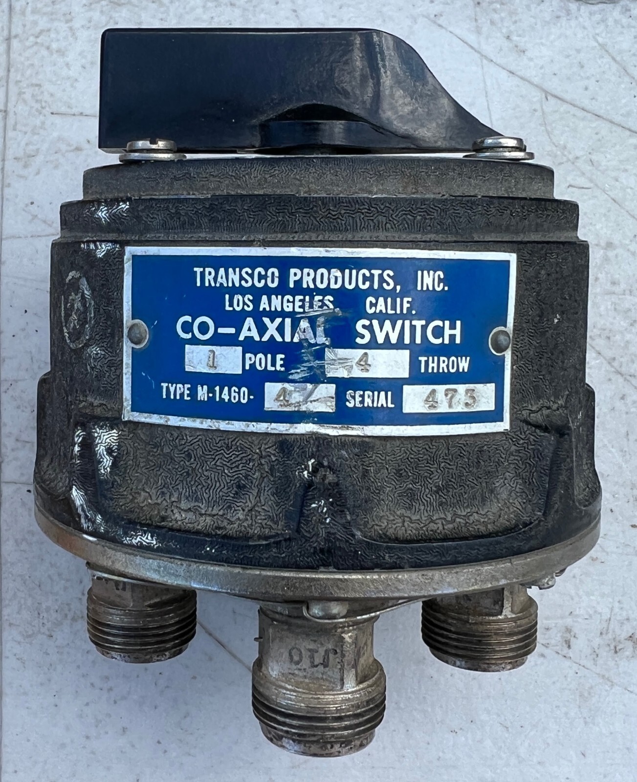 Transco M1460 SPDT 4 Position Ham Radio Antenna Switch | VHF UHF HF | 4 ...