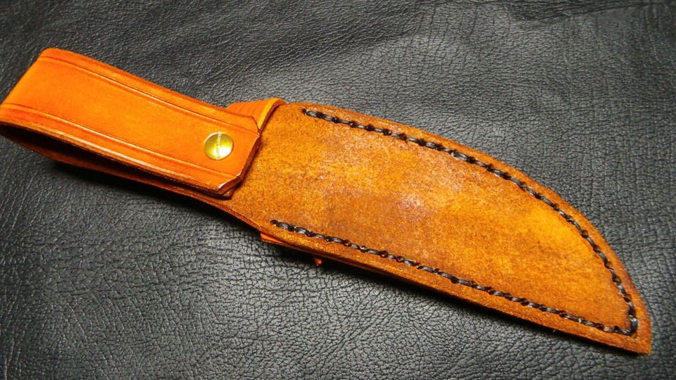 HAND MADE GENUINE BOA CONSTRICTOR LEATHER KNIFE SHEATH 5" | eBay