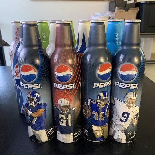 2009 Pepsi Retro And NFL Bottles 16oz Aluminum Bottles - Collection Of ...