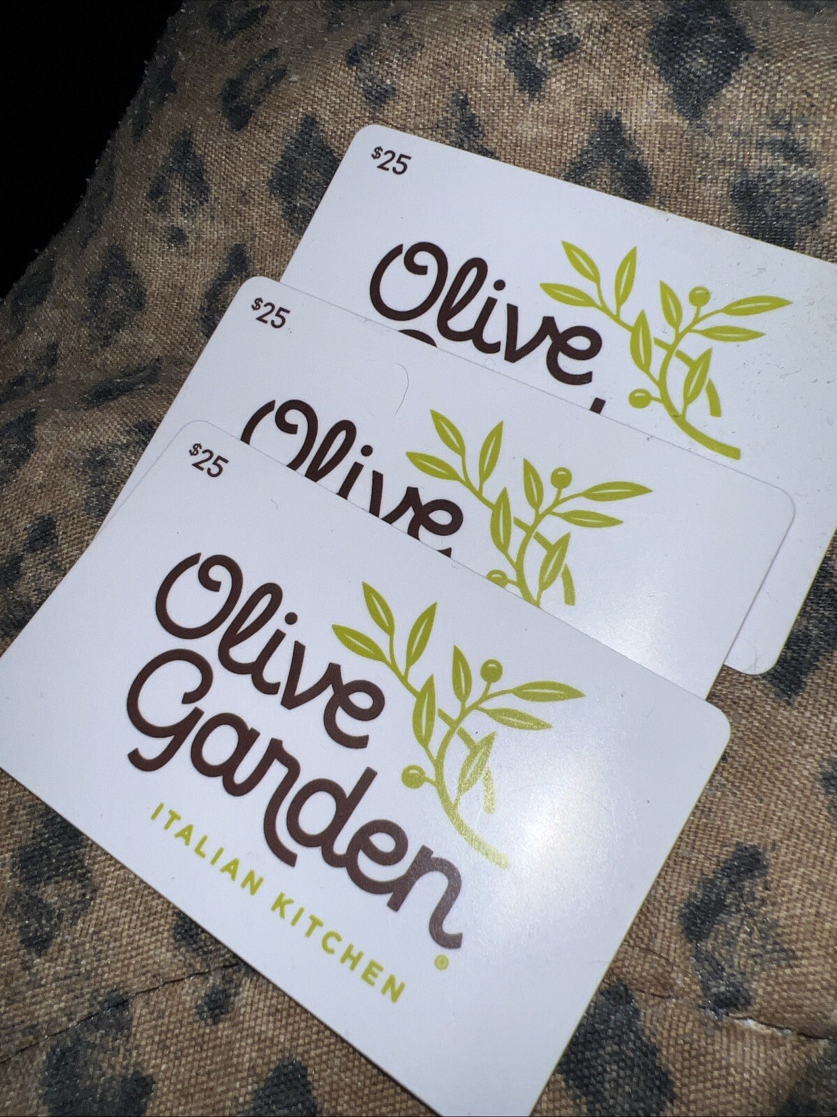 Olive Garden 3 Pack Of 25$ Gift Cards 76750020292 | eBay