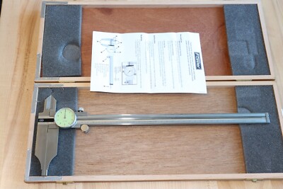 New Helios 0-300mm 0.05mm Stainless Dial Caliper 90mm Long Nib Jaws ...