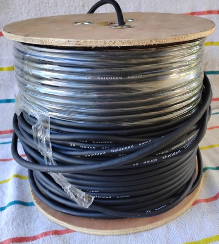 MICROPHONE CABLE almost full Spool 20 Gauge shielded balanced | eBay