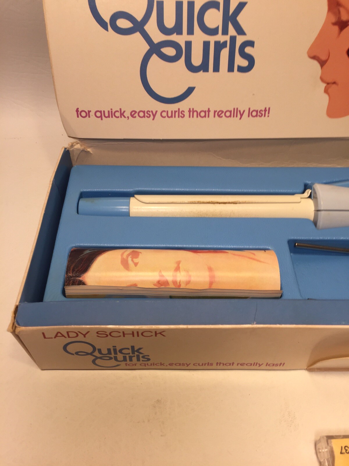 Vtg Lady Schick Quick Curls CI-3 Hair Curling Iron Styler w/Box & 50 ...