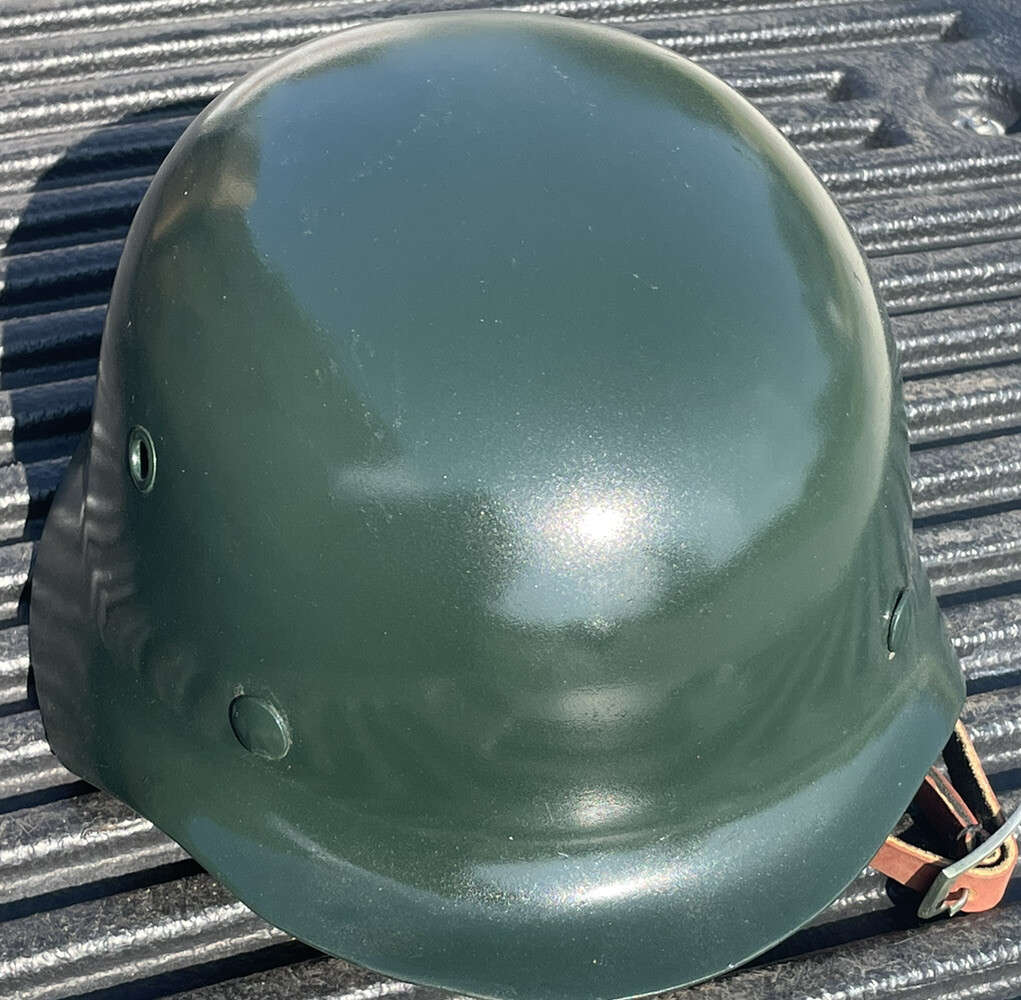 WW2 German M35 Helmet Steel Material WWII Soldier Stahlhelm Green New ...