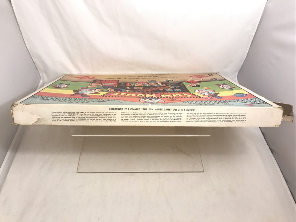 vtg The Fun House Game Warren Built Rite 1950s Circus Carnival spinner ...