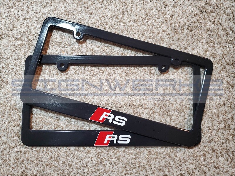 Audi RS License Plate Frame RS3 TTRS RS6 RS5 RS7 R8 2 color - Pair | eBay