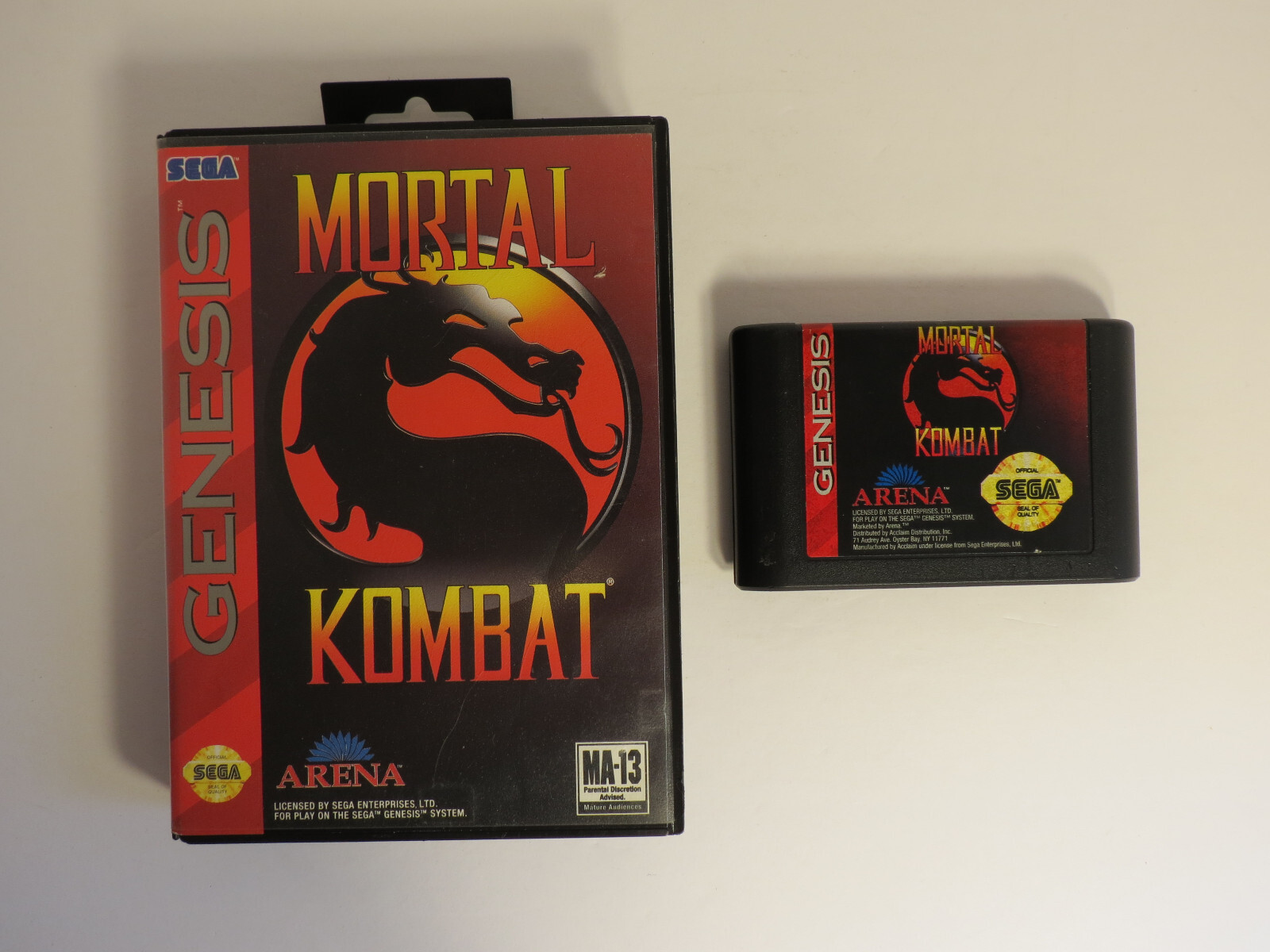 Mortal Kombat Sega Genesis CB Cartridge Game & Box Case | eBay