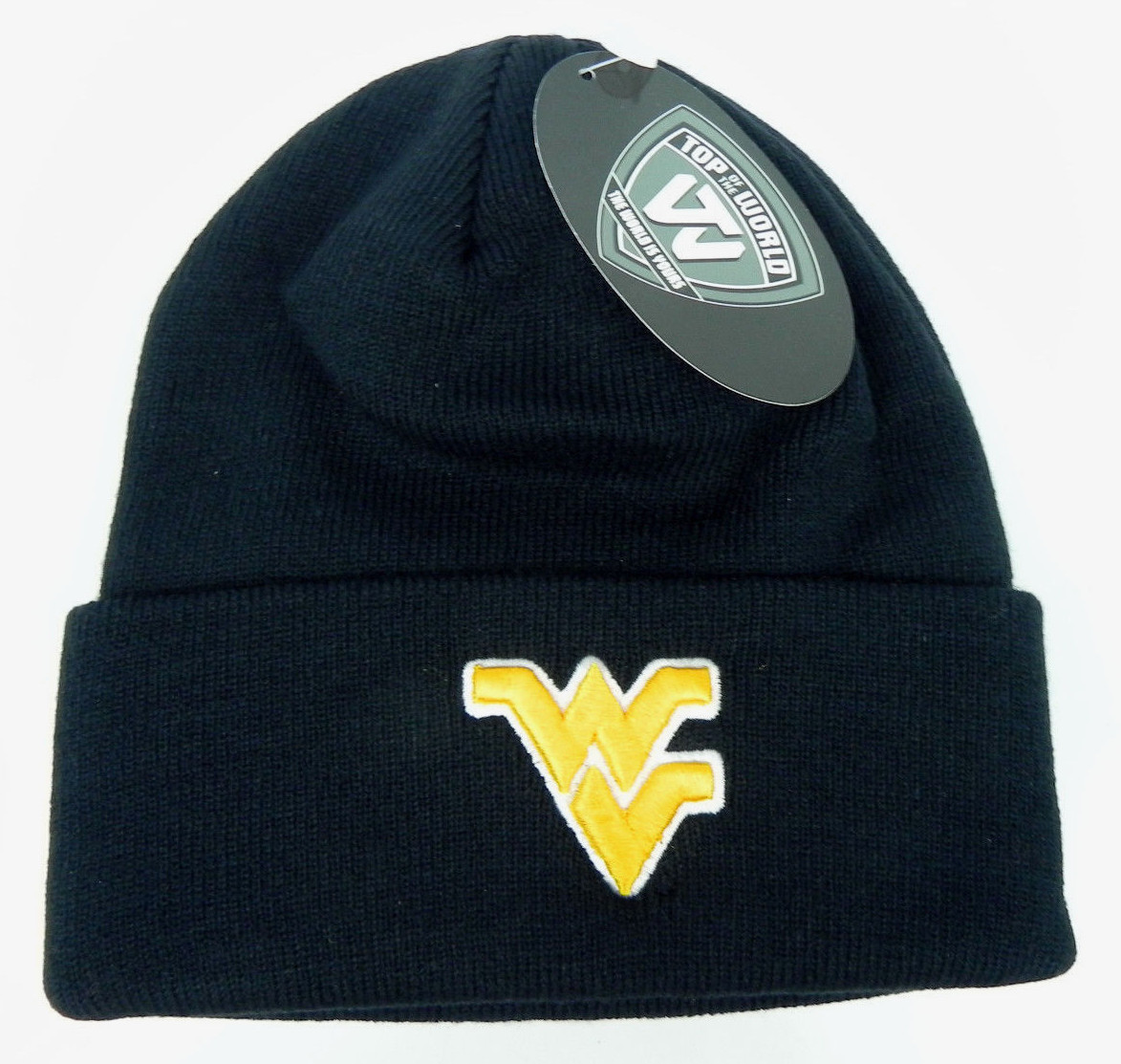WEST VIRGINIA MOUNTAINEERS NAVY NCAA BEANIE TOP OF THE WORLD KNIT CAP ...