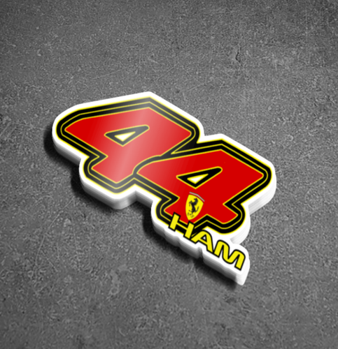 Lewis Hamilton Ferrari #44 vinyl decal indoor/outdoor, high quality 🔥👀🐐 ...