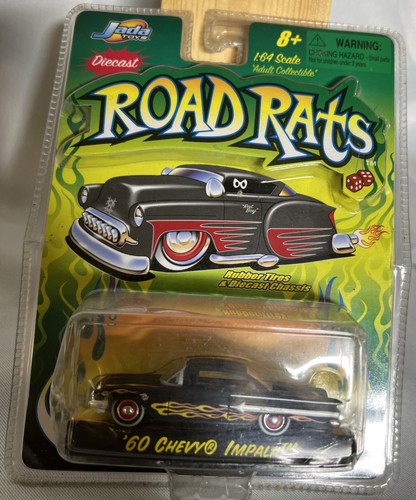 Jada Road Rats 1960 Chevy Impala 60 Black Primer Rat Rod Chevrolet 1:64 ...