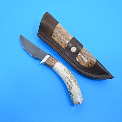 HERBERT K. DERR, W.V. CUSTOM BRONZED BLADE LT. ED. STAG HUNTER KNIFE ...
