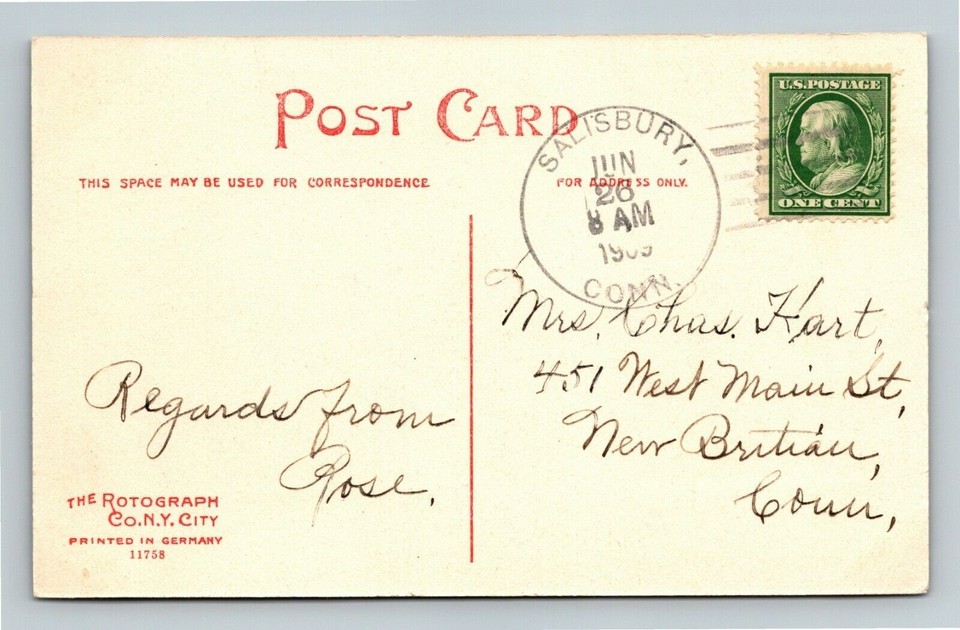 Salisbury CT-Connecticut, The Scoville Memorial Library c1909 Vintage ...