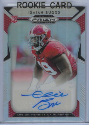 2019 Prizm Draft Picks Football Isiah Buggs U of A Autographed Rookie ...